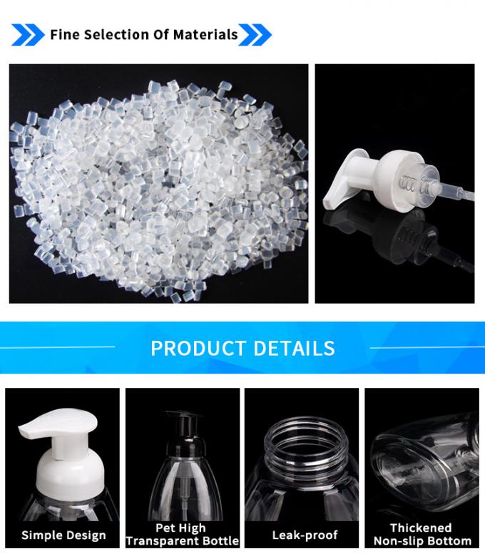 Threaded Mouth 250ml Foaming Pump Bottle Airless Hand Sanitizer Dispenser Bottles